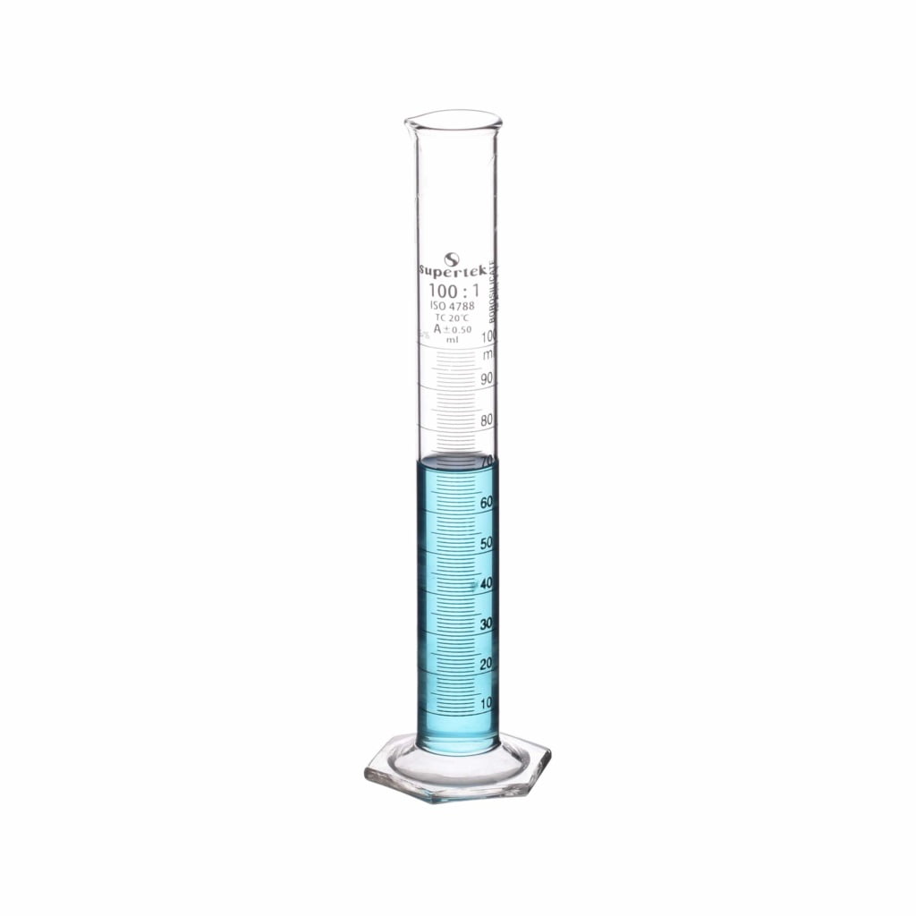 Class A Measuring Cylinder with Hexagonal Base – DIN Calibrated