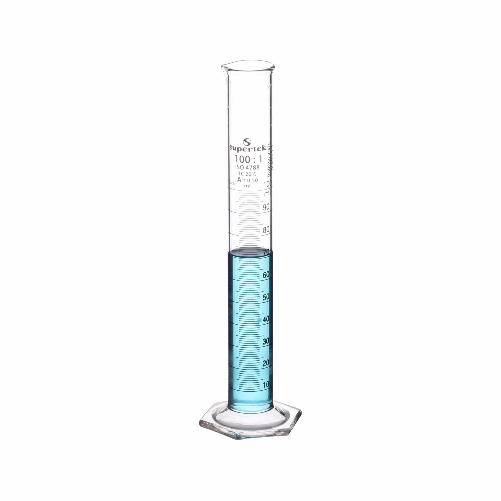 Class A Measuring Cylinder with Hexagonal Base – DIN Calibrated