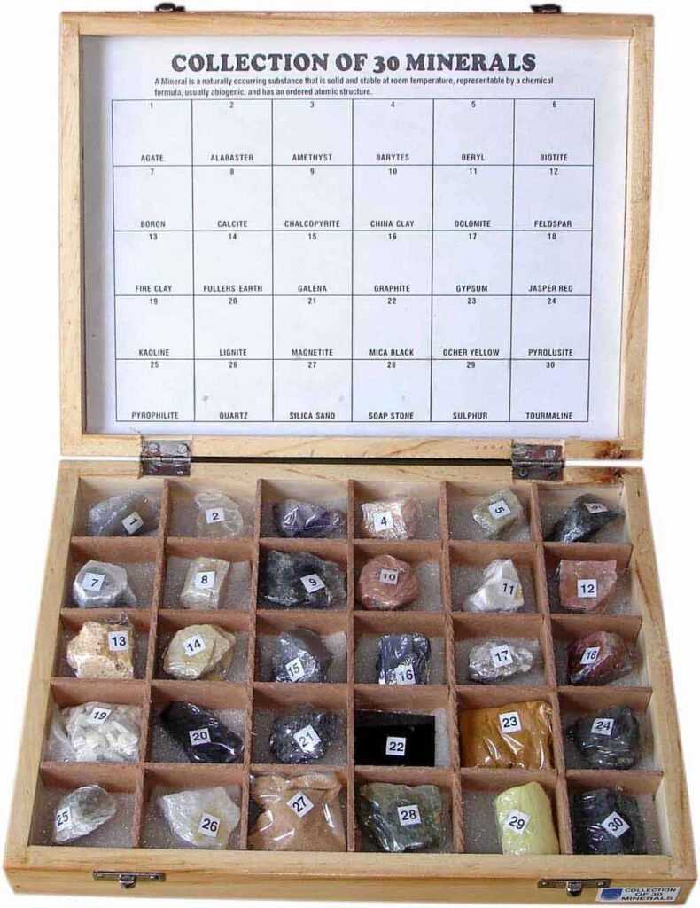 Minerals Collection Set of 30 | Earth Science Teaching Kit